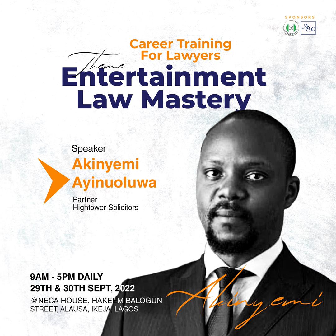 Meet The Faculty At The Entertainment Law Training: Akinyemi Ayinoluwa ...
