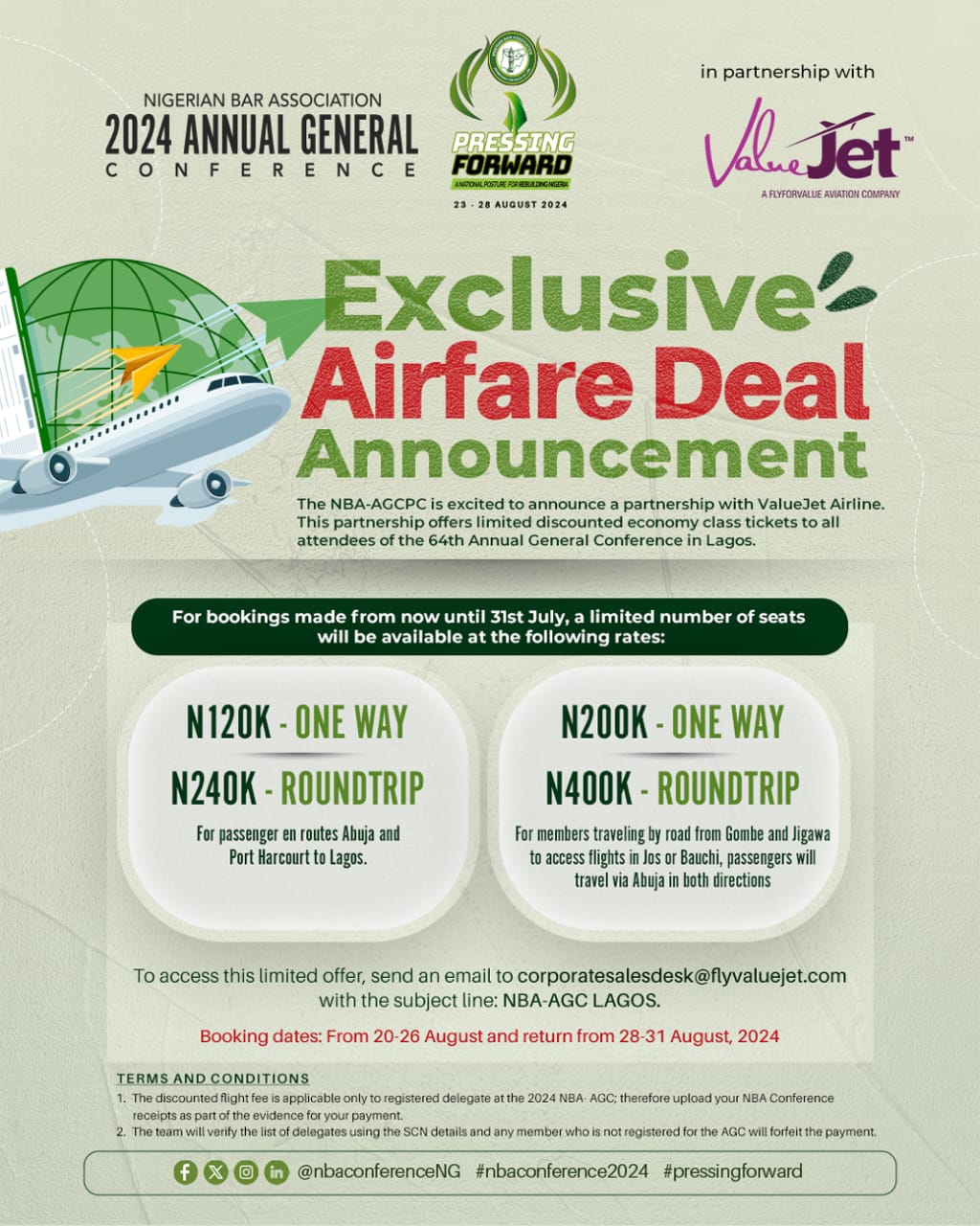 Discounted ValueJet Airline Tickets for NBA Annual General Conference ...