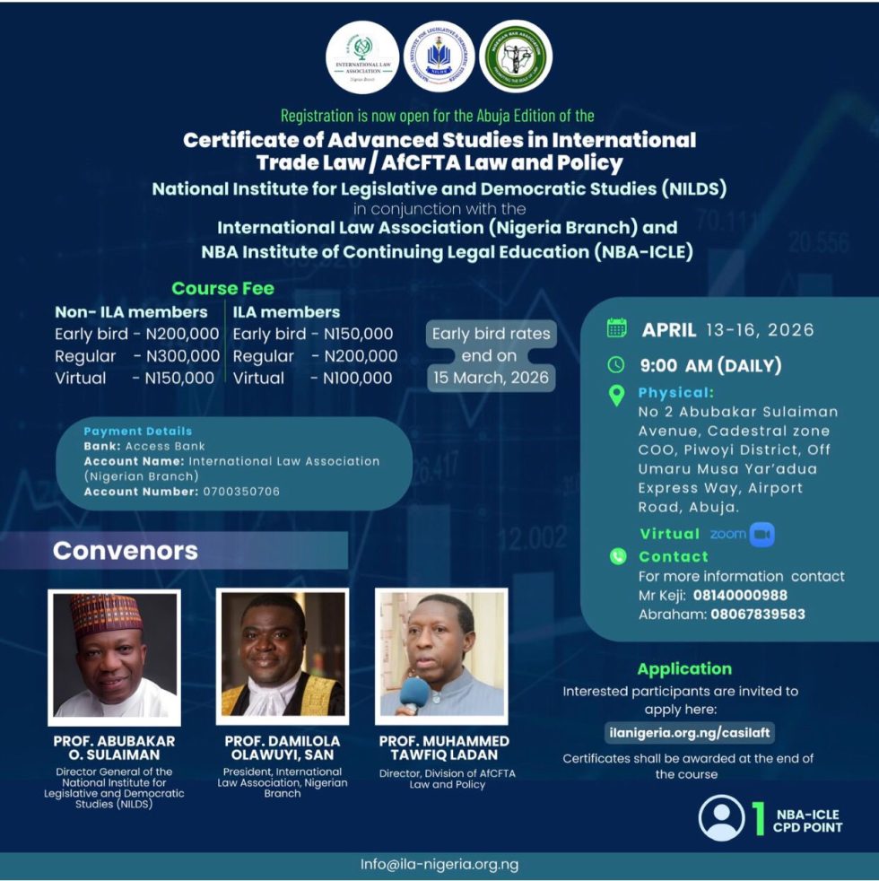 ILA Nigeria Announces three Innovative Advanced Certificate Courses in ...